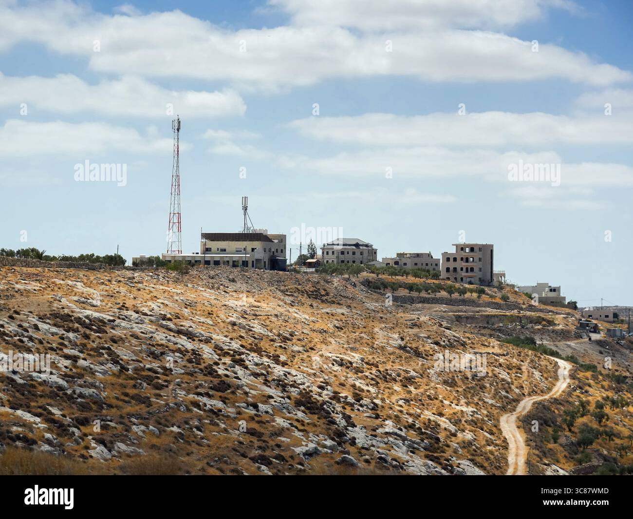 01 August 2025, Palestinian Territories, Taybeh: Residential and ...