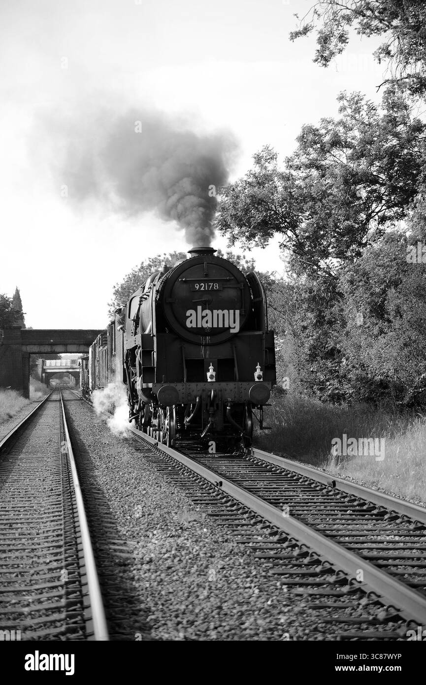 A train running Black and White Stock Photos & Images - Alamy