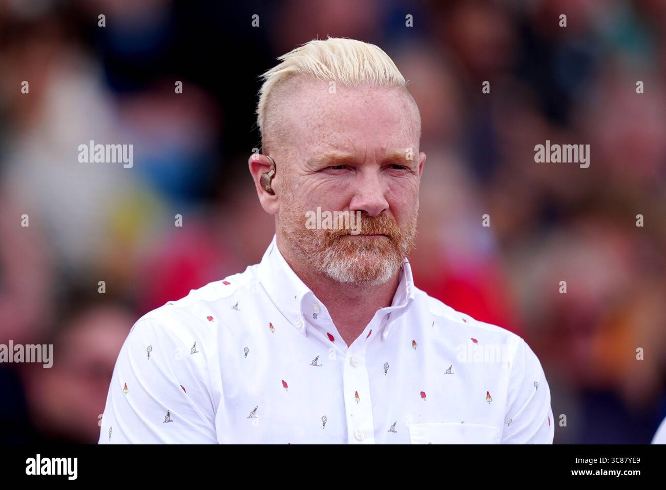 Iwan Thomas, commentator and former athlete during day two of the ...