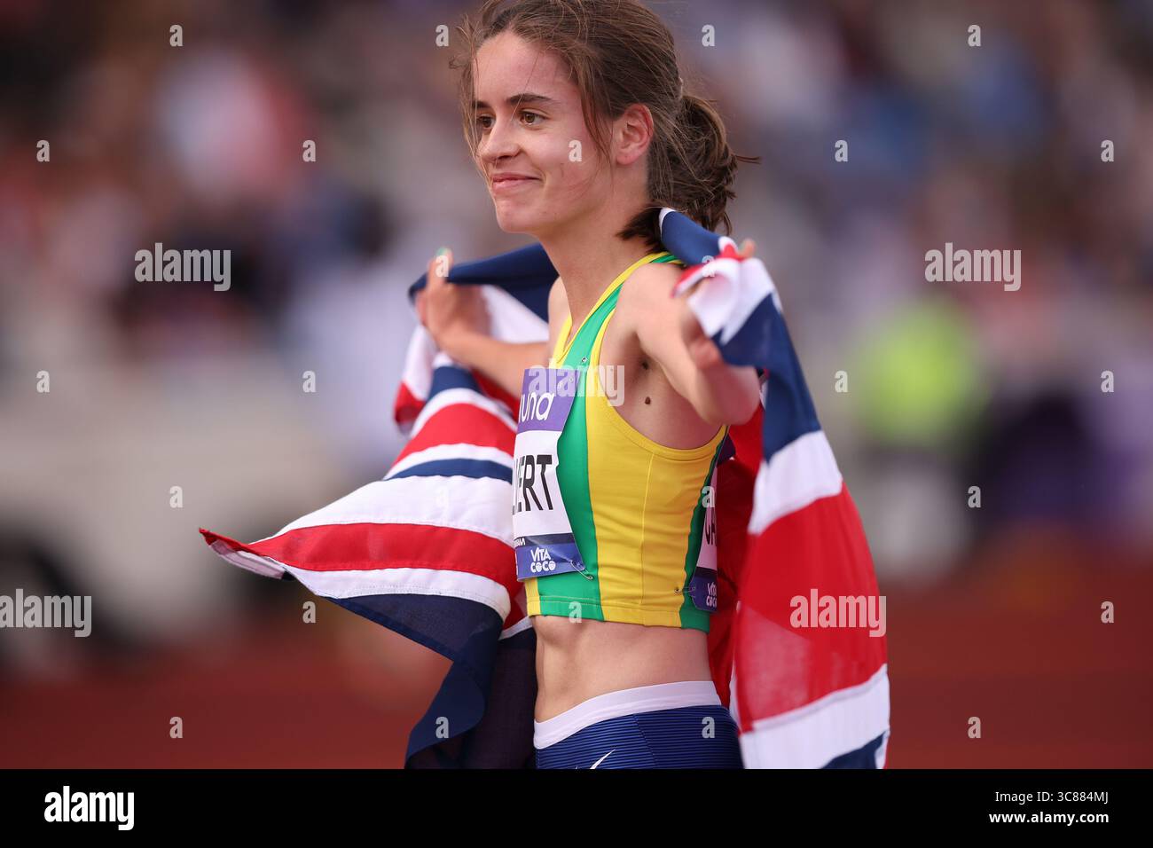 Sarah Calvert wins the Womens 1500m during the Novuna UK Athletics ...
