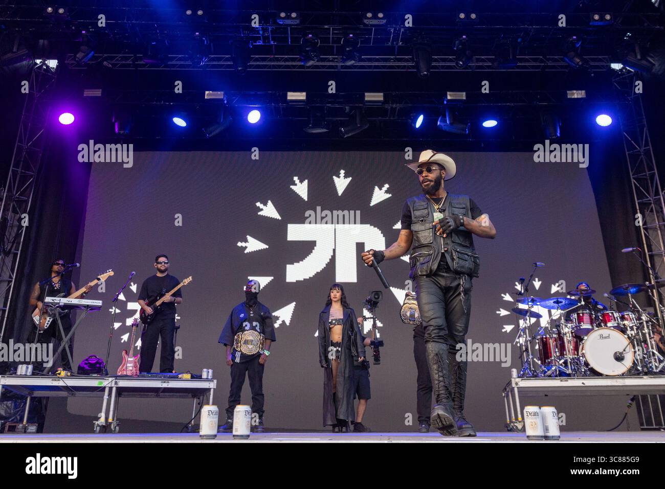 Rapper JPEGMafia (Barrington Hendricks) during the Lollapalooza Music ...