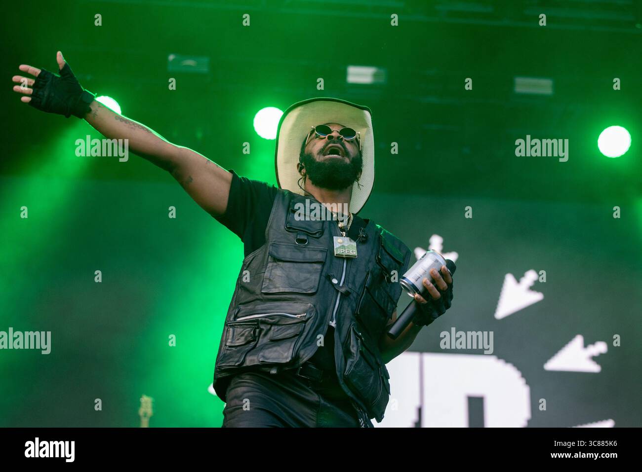 Rapper JPEGMafia (Barrington Hendricks) during the Lollapalooza Music ...