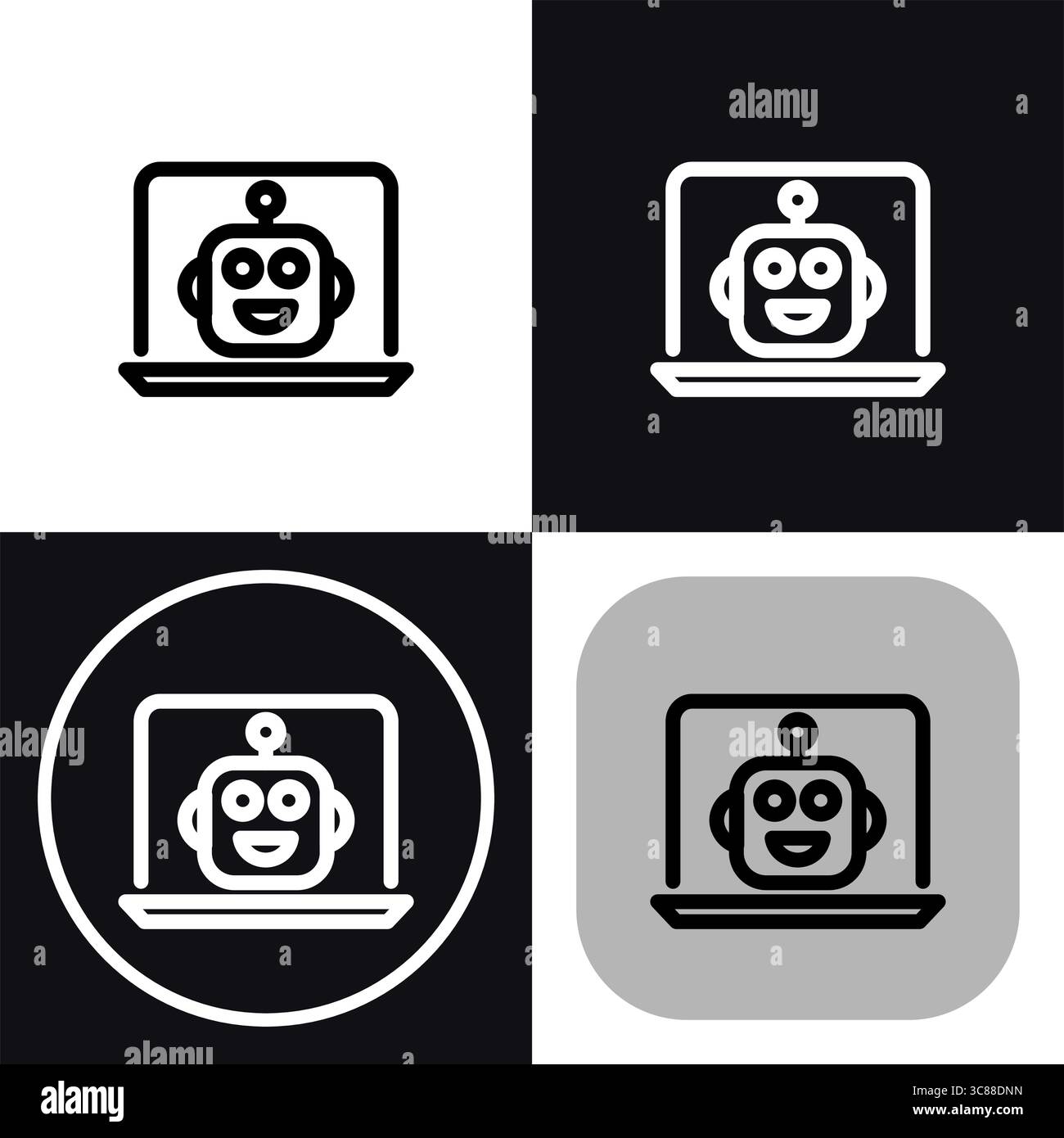 Ai set icons Stock Vector Images - Alamy