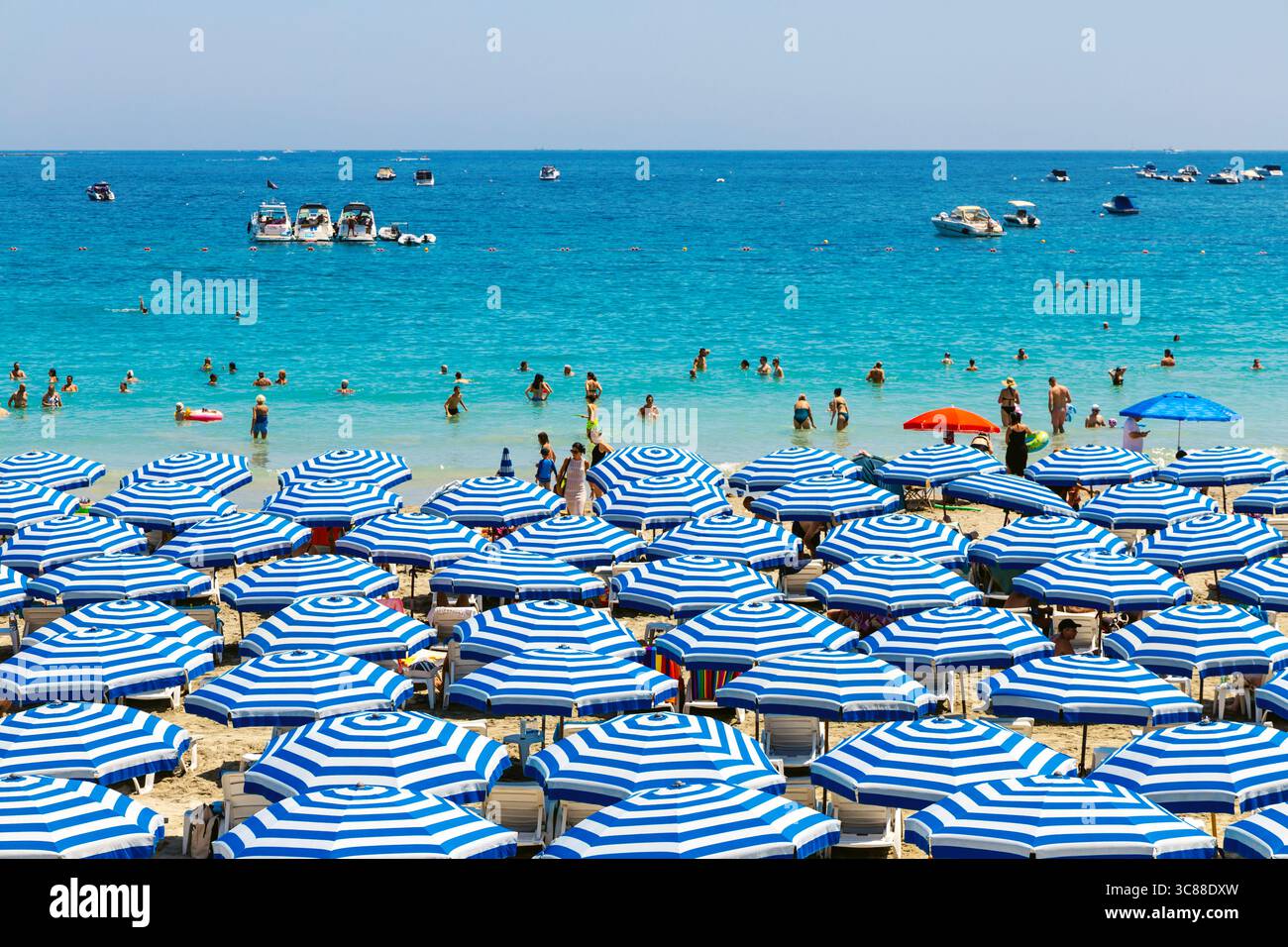 Ghadira bay beach blue hi-res stock photography and images - Alamy