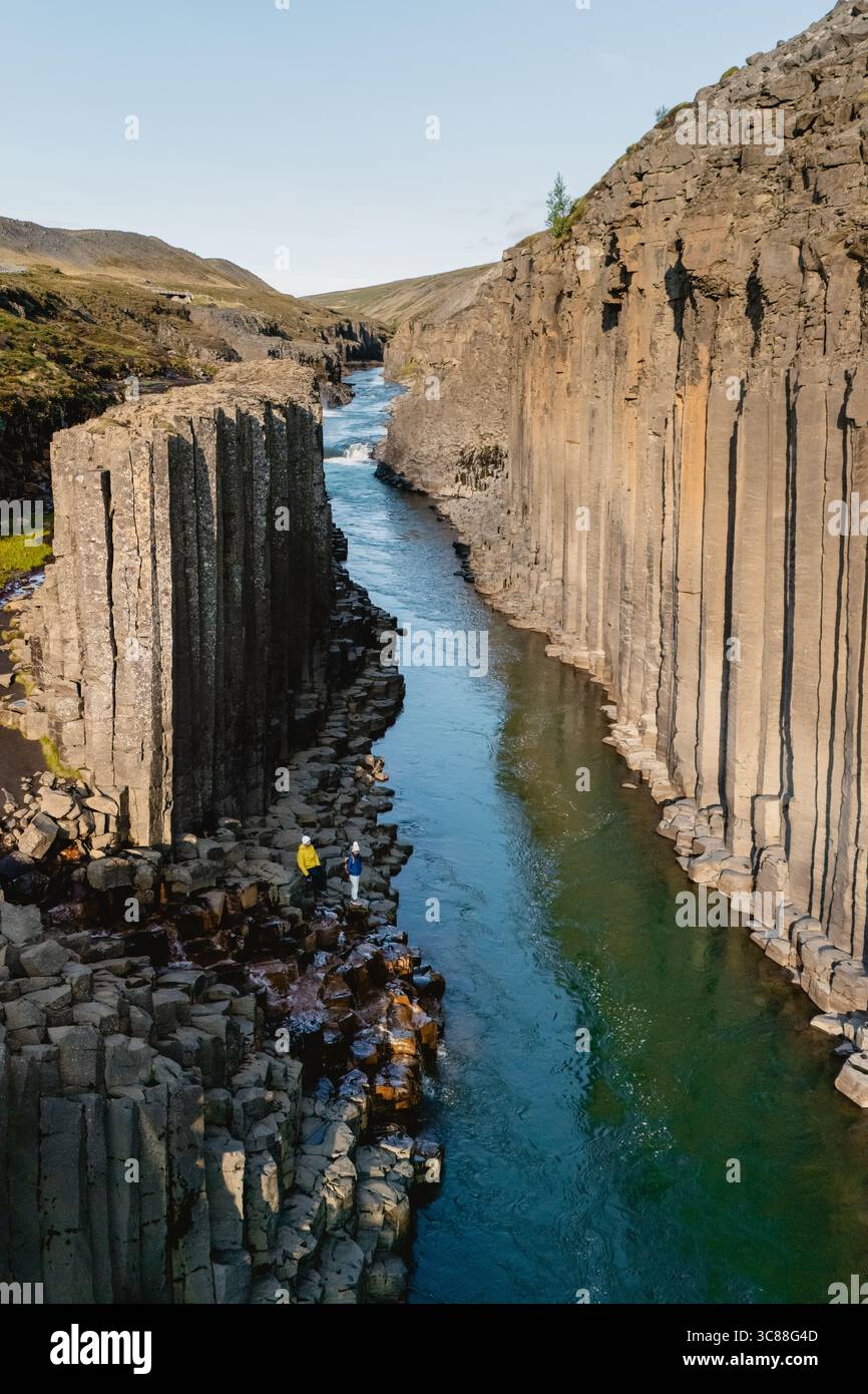 Studlagil Canyon in Iceland showcases stunning geometric basalt columns ...