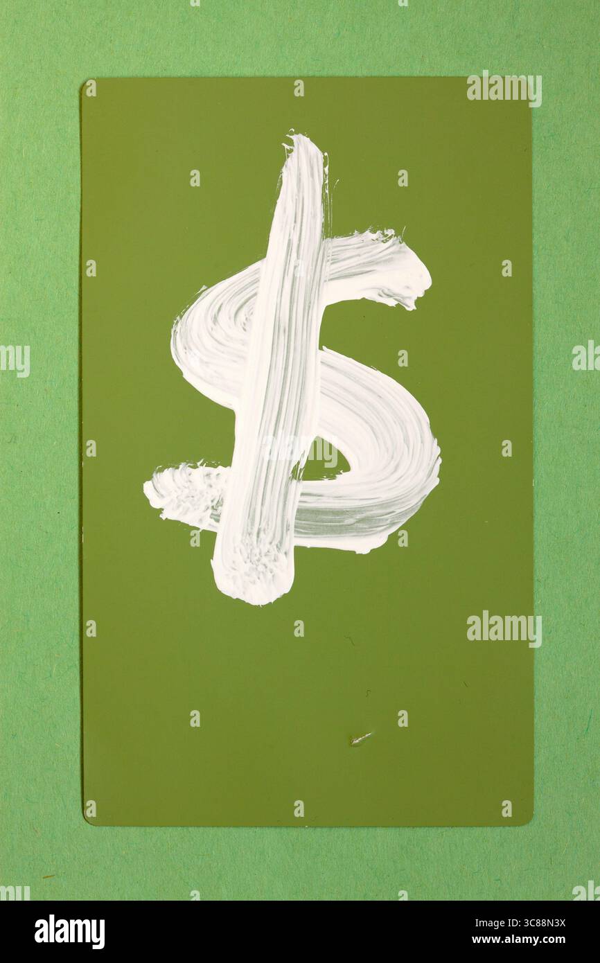 hand painted dollar sign - design template Stock Photo - Alamy