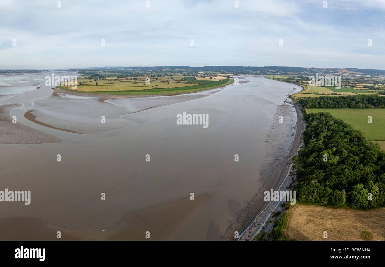 River Severn, Awre peninsula and The Noose, Gloucestershire. UK Stock ...