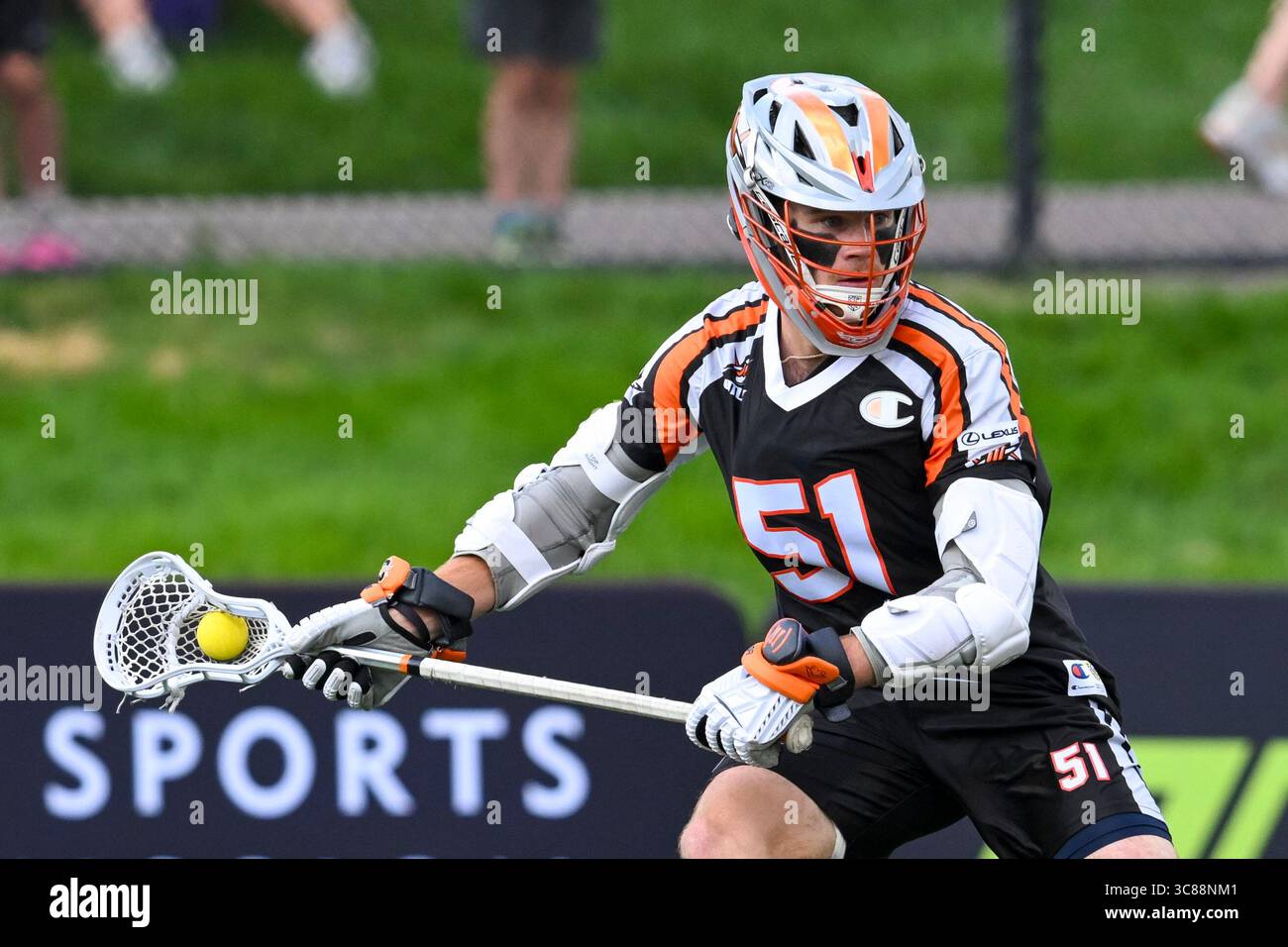 August 01, 2025: Denver attacker, Pat Cavanagh (51), during the Premier ...