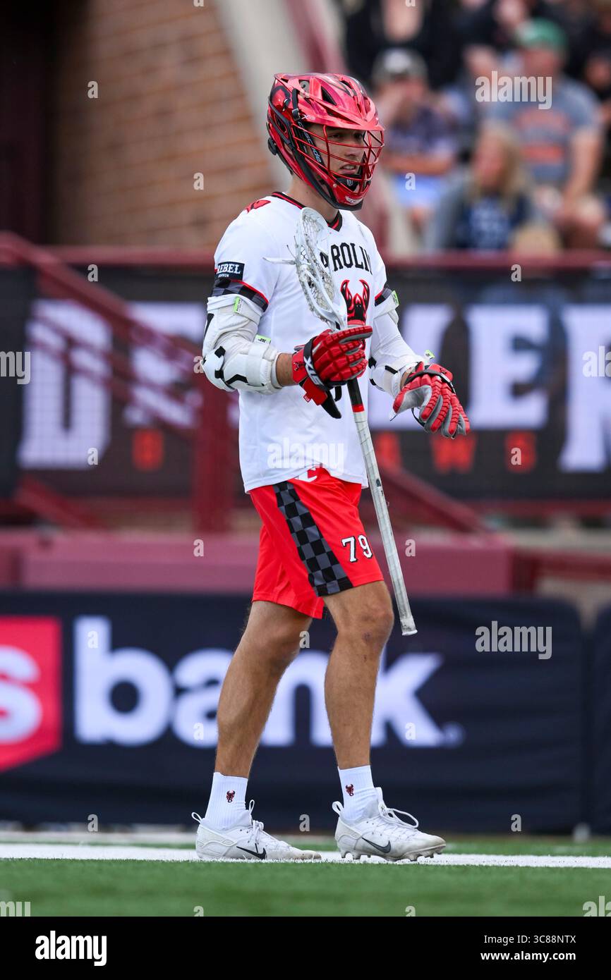 August 01, 2025: Carolina attacker, Josh Zawada (79), during the ...