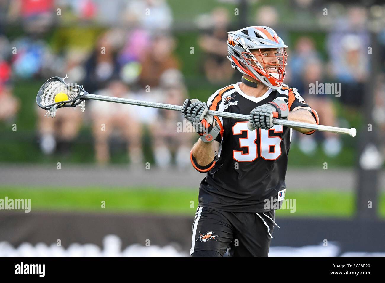 August 01, 2025: Denver defenseman, Jesse Bernhardt (36), in action ...