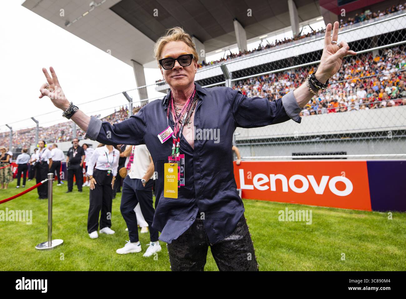 Axl Rose, Guns N' Roses, portrait during the 2025 Formula 1 Lenovo Hungarian Grand Prix, 14th ...