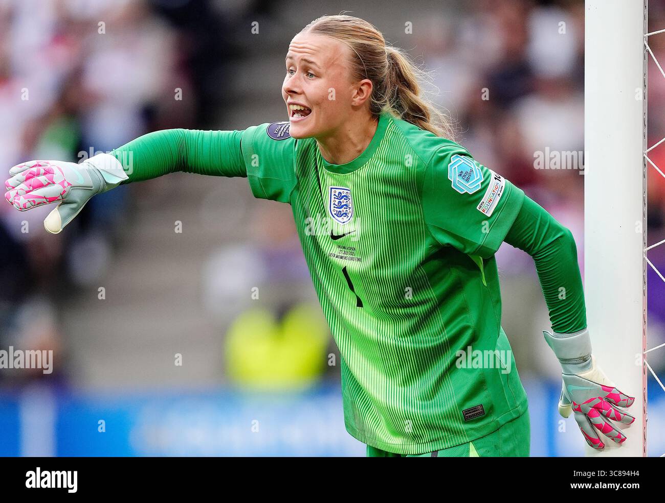 England goalkeeper Hannah Hampton during the UEFA Women's Euro 2025 ...