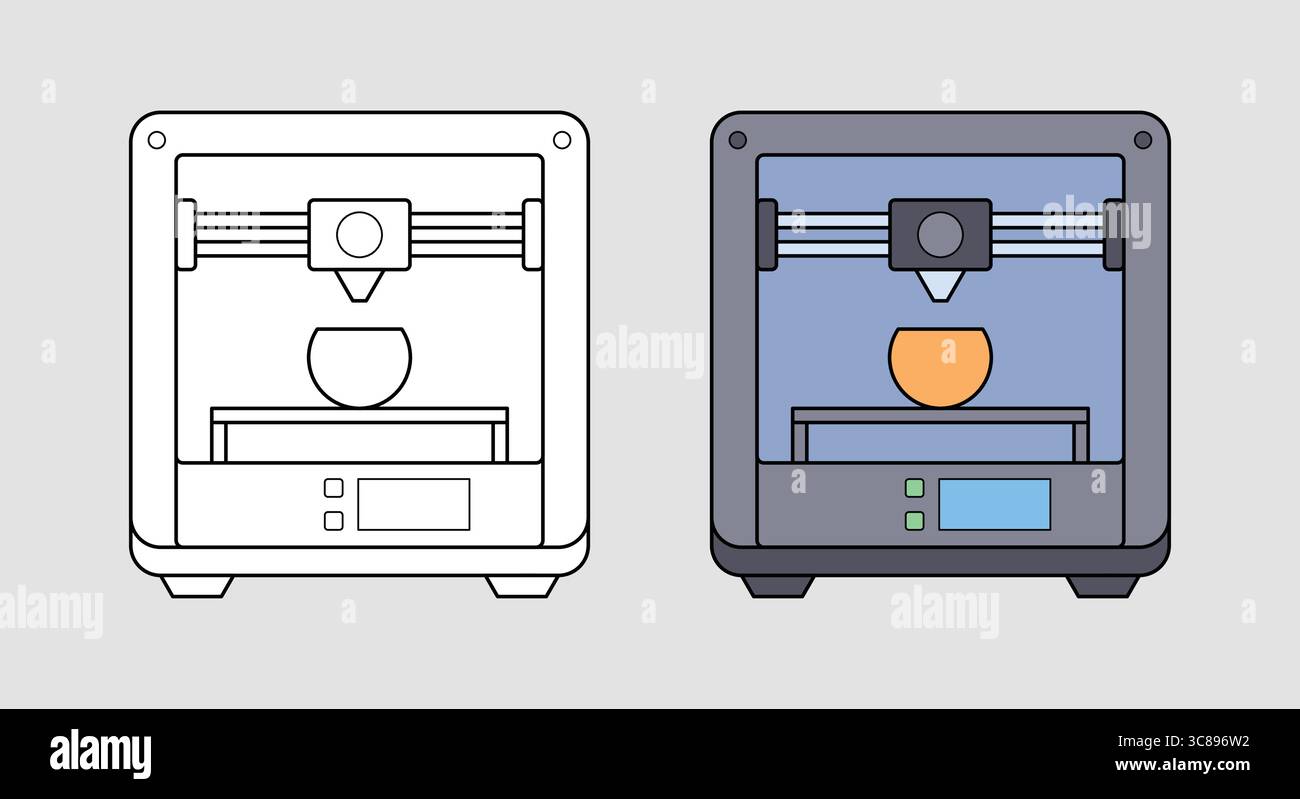 Digital print machinery Stock Vector Images - Alamy