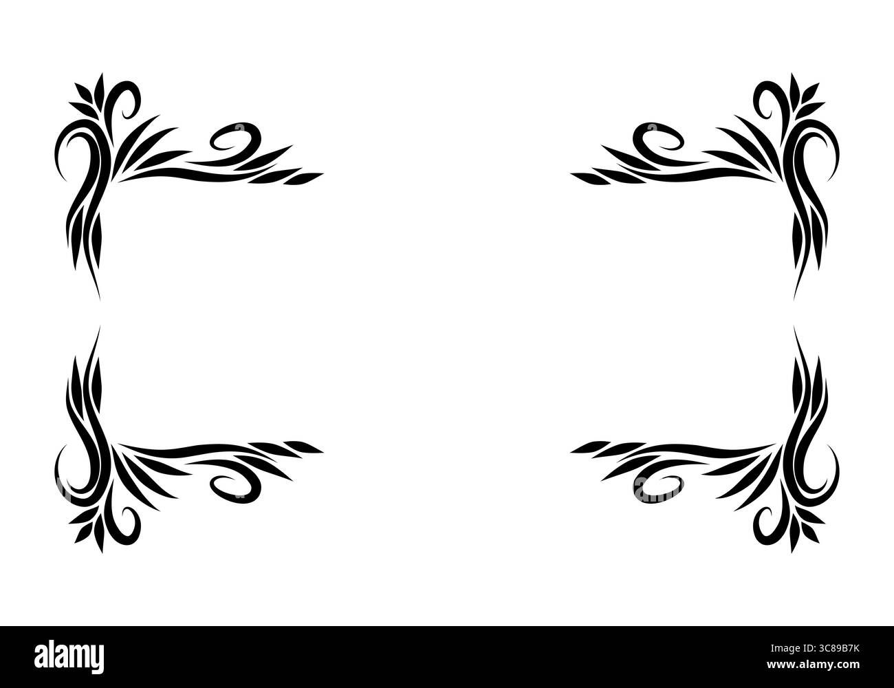 Growing floral corner border animation, video clip with alpha channel ...