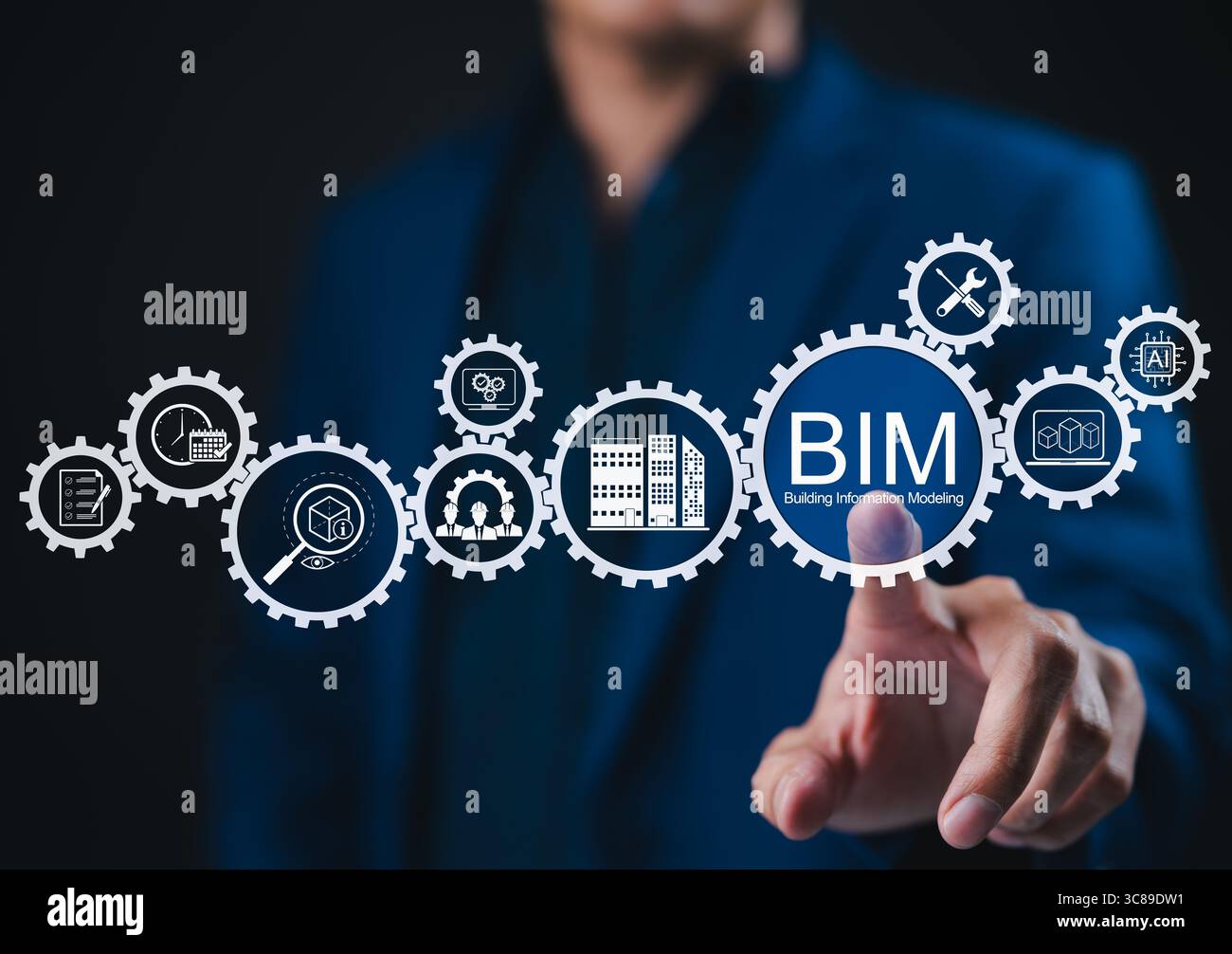 Business professional interacts 3d data hi-res stock photography and ...