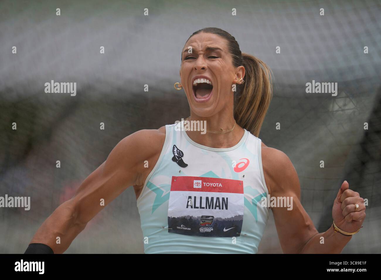 Valarie Allman competes in the women's discus finals during the U.S ...