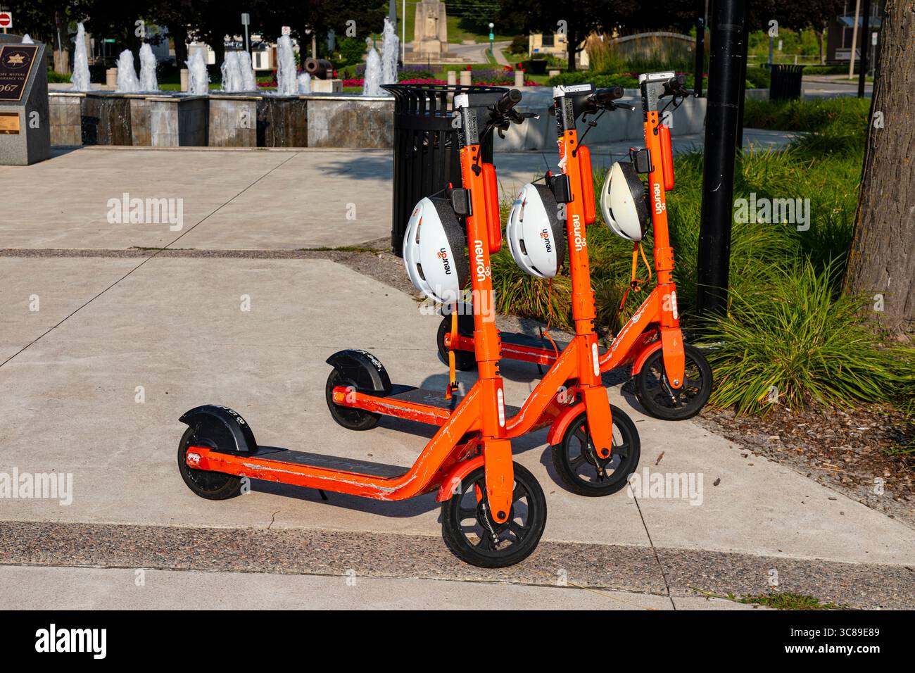 Rental e-scooter, motorized scooter Stock Photo - Alamy