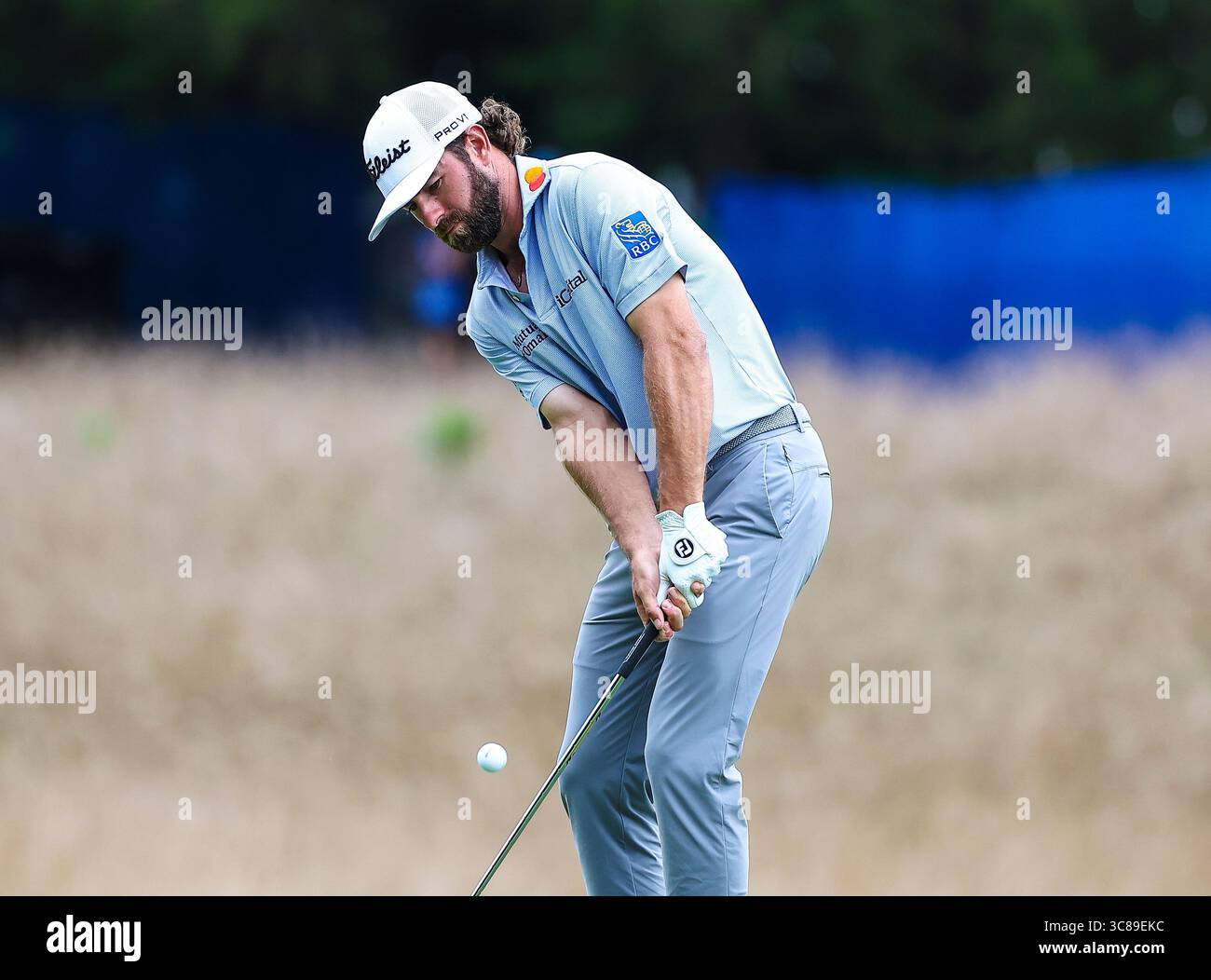 August 3, 2025: Cameron Young chips the ball. Fourth round, 2025 ...