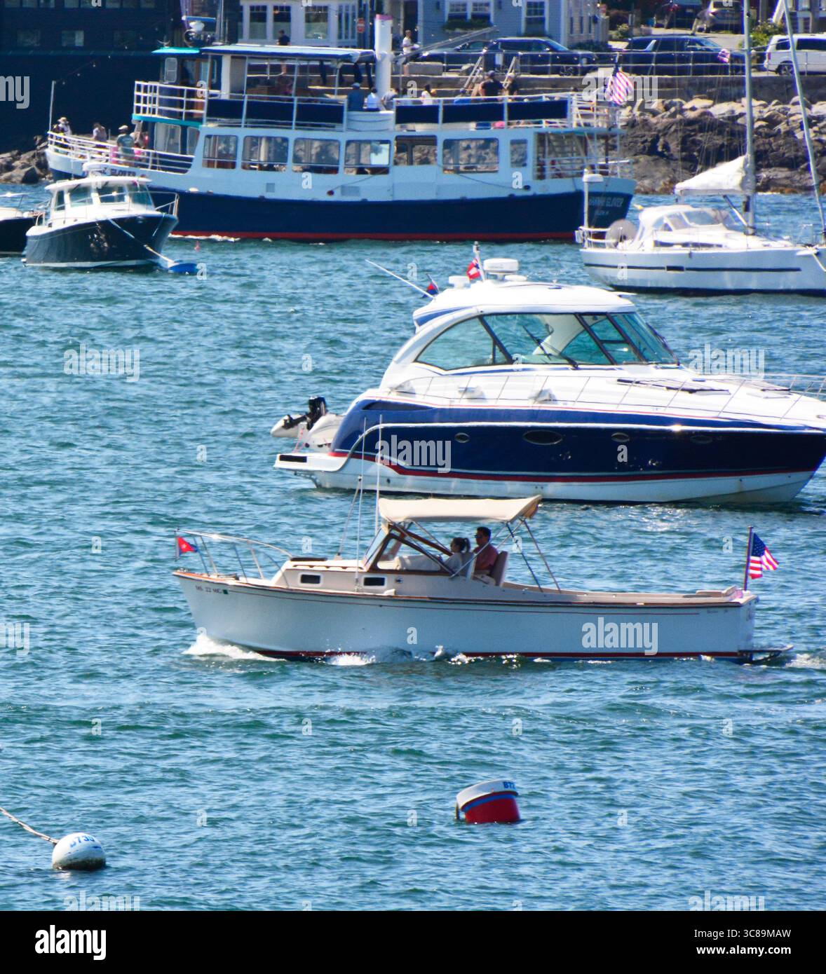 Summertime in Marblehead Harbor Stock Photo - Alamy
