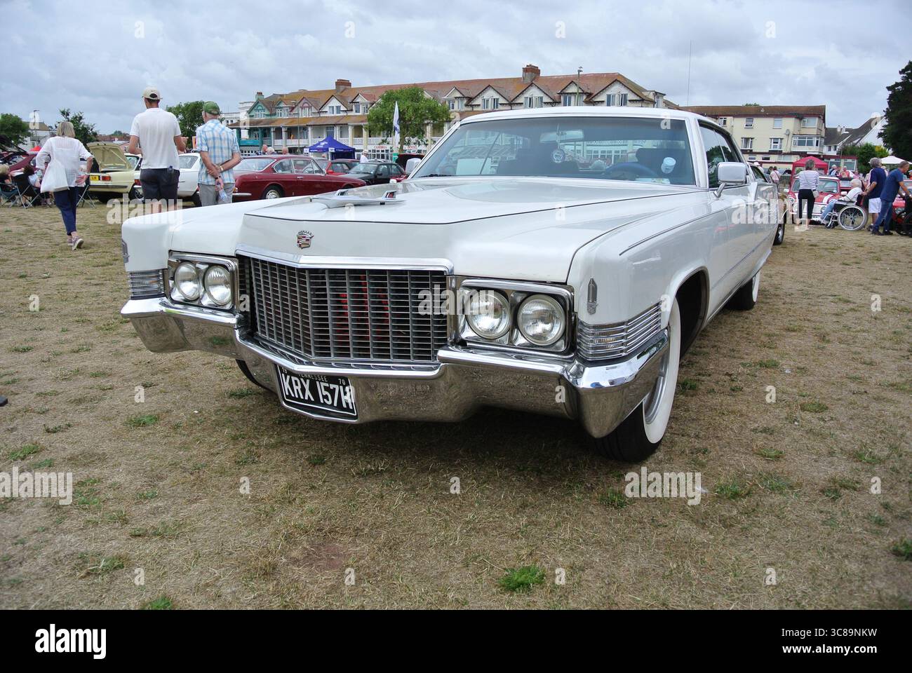 A 1970 Cadillac Sedan DeVille parked on display at the English Riviera ...