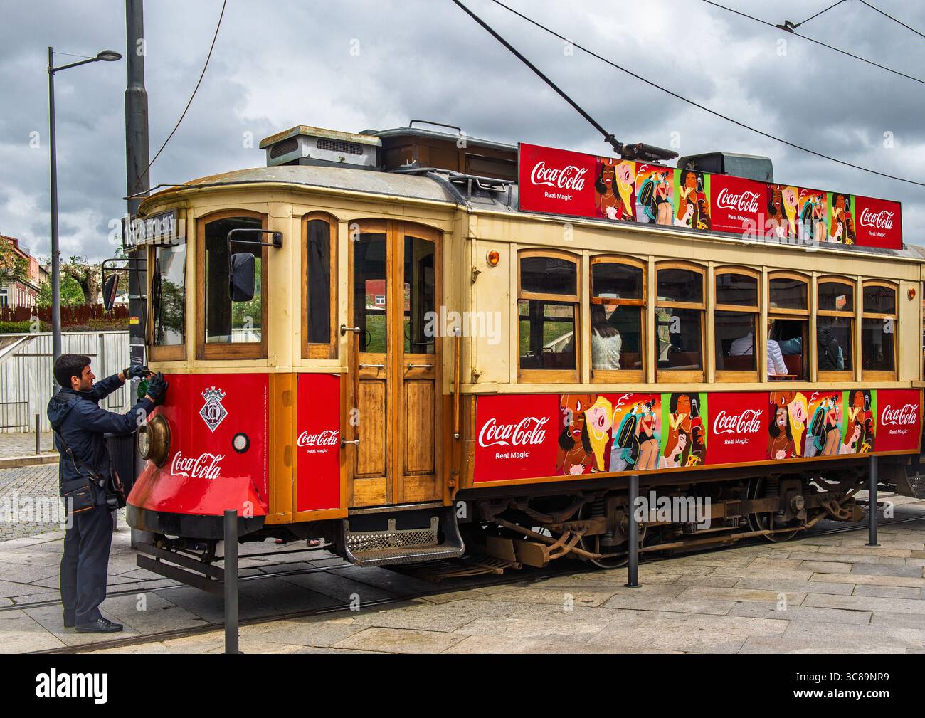 Old vintage tram rides in hi-res stock photography and images - Alamy