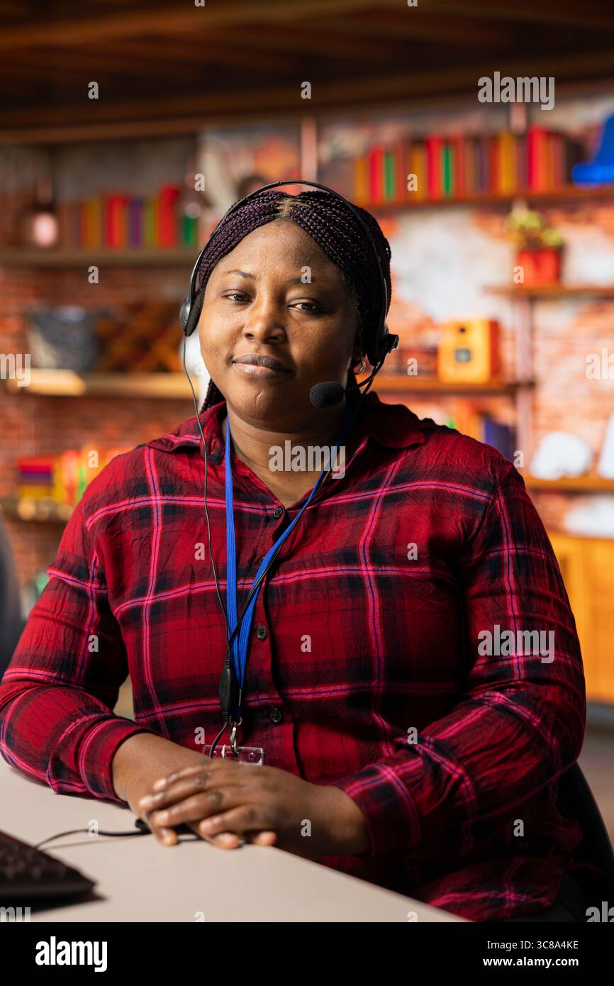 Joyous call center agent hi-res stock photography and images - Alamy