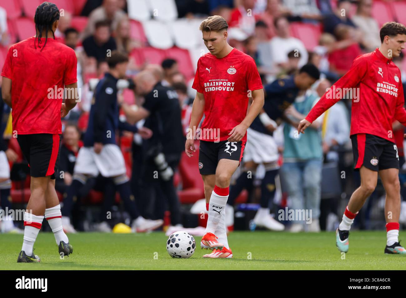 Joel van den Berg of PSV looks on during the Johan Cruijff Schaal match ...