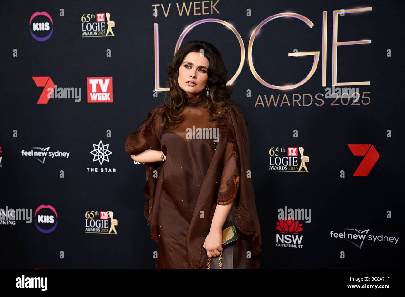 Ally Harris attends the 65th Television Week Logie Awards red carpet at ...