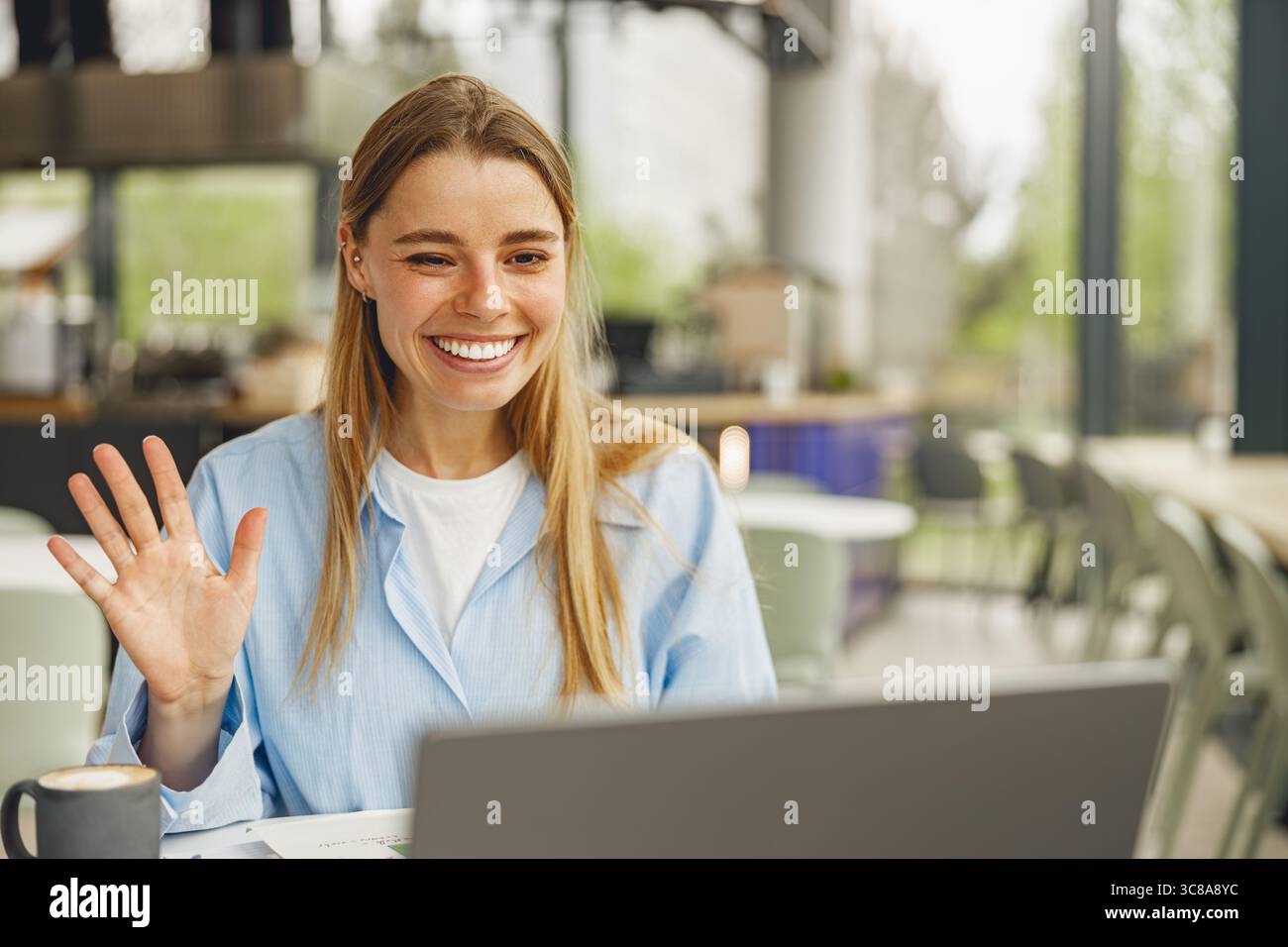 Engaging in virtual meeting hi-res stock photography and images - Alamy