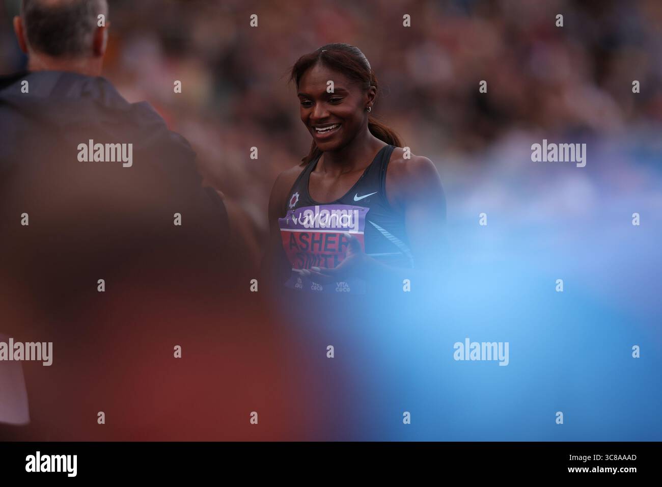 Dina Asher-Smith wins the Womens' 200m during the Novuna UK Athletics ...