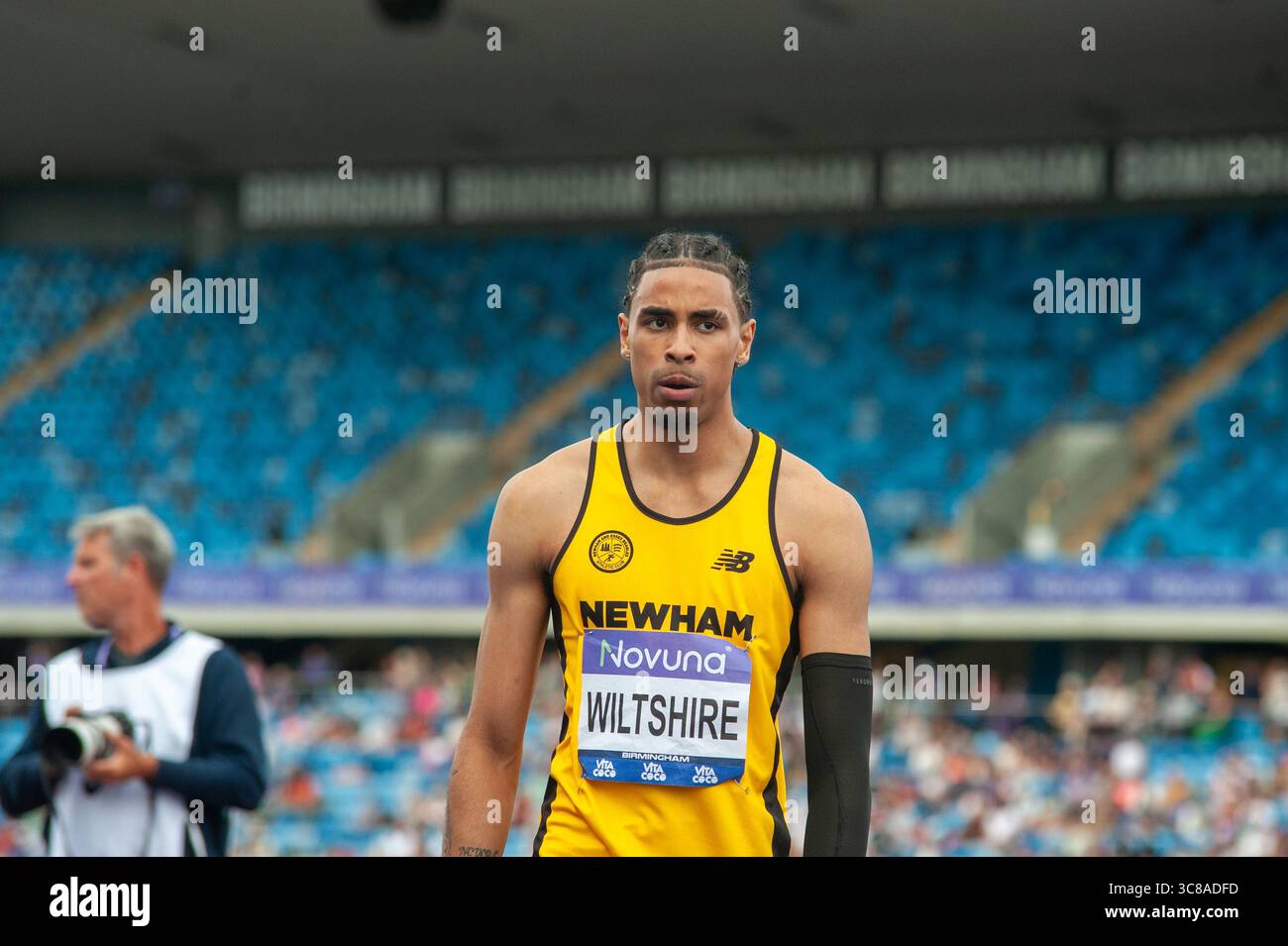 Alexander Stadium, Birmingham, UK. 3rd Aug, 2025. Ethan Wiltshire post ...
