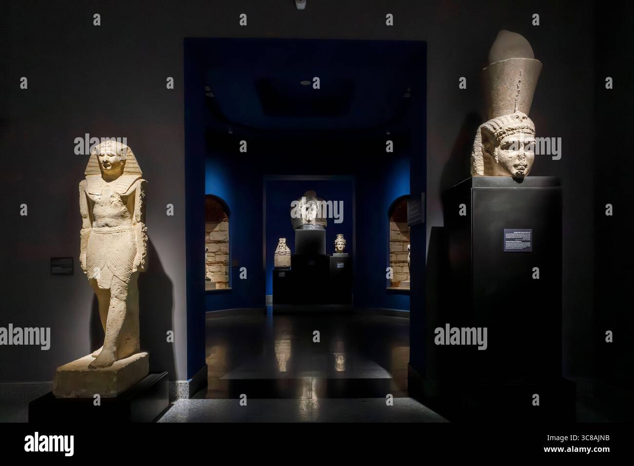 Greco-Roman Museum, interior of gallery, Alexandria, Egypt, North ...