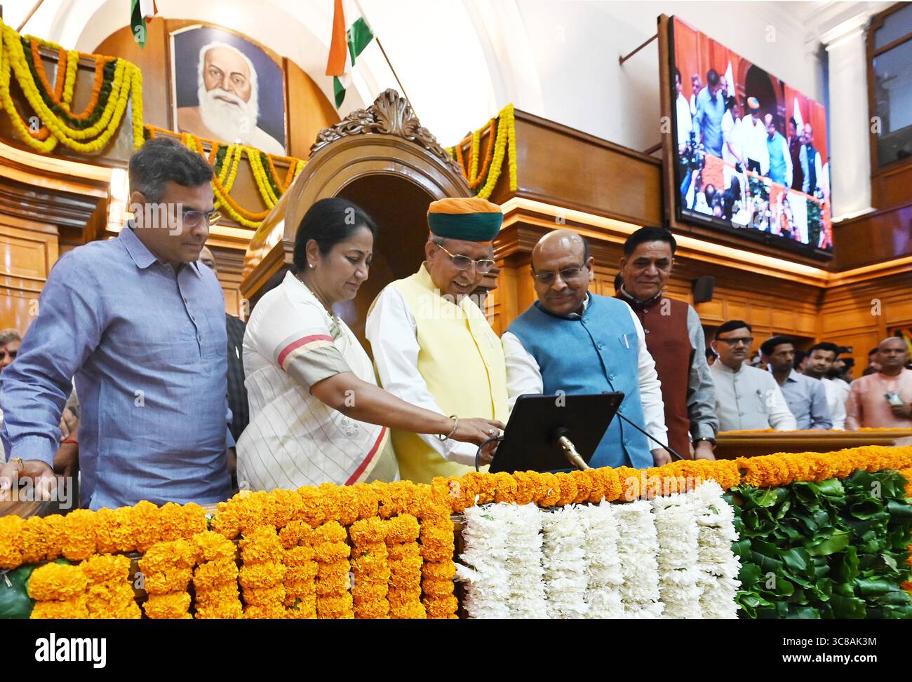 NEW DELHI, INDIA - AUGUST 3: Union Minister of State for Law & Justice Arjun Ram Meghwal with ...