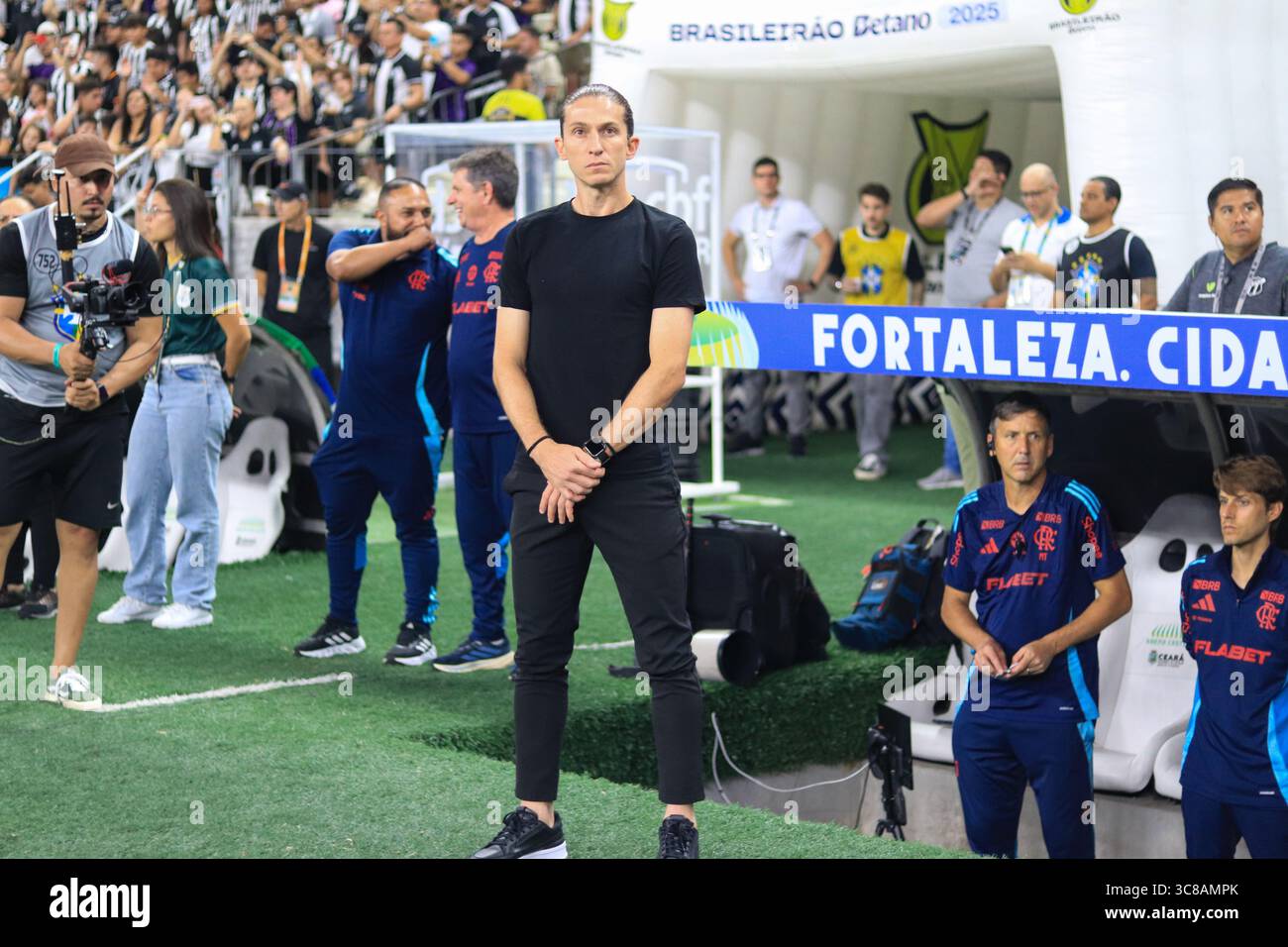 CE - FORTALEZA - 08/03/2025 - BRAZILIAN A 2025, CEARA x FLAMENGO - Felipe Luis, Flamengo coach ...