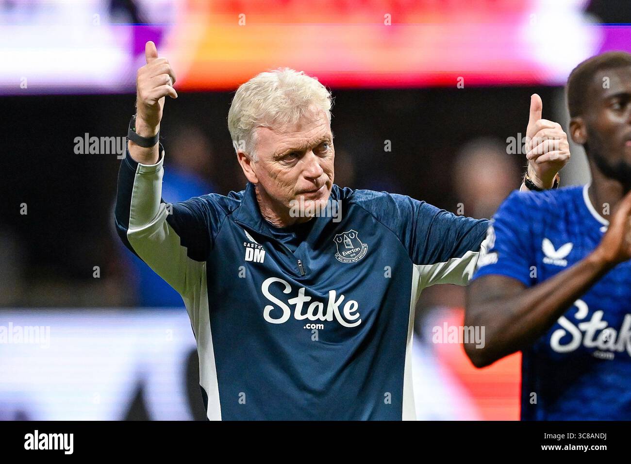 ATLANTA, GA – AUGUST 03: Everton head coach David Mayes acknowledges ...