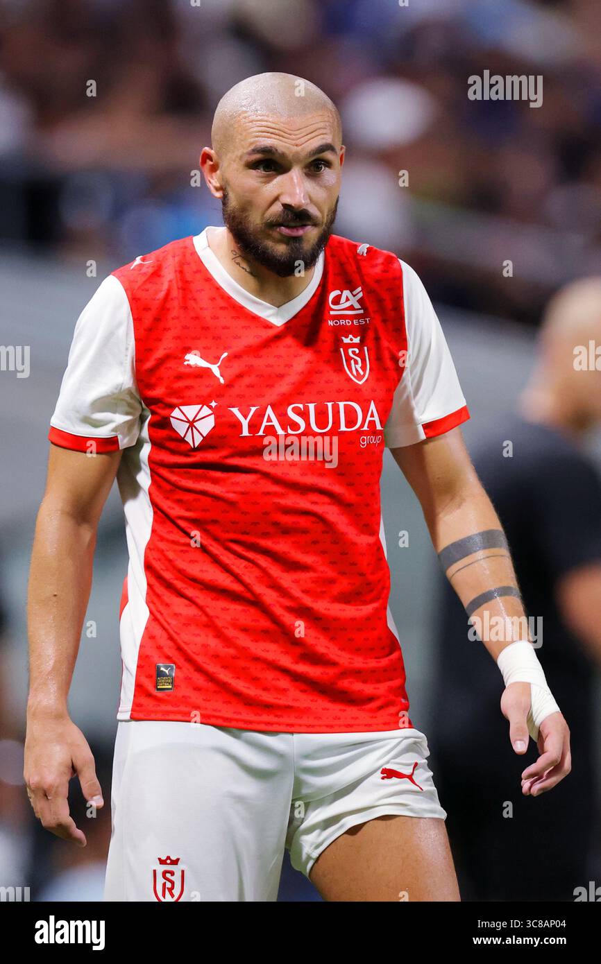 Teddy Teuma (Reims), AUGUST 2, 2025 - Football / Soccer : Stade de ...