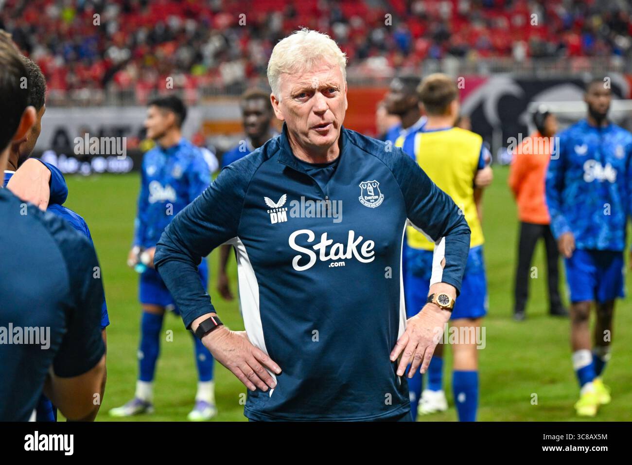 ATLANTA, GA – AUGUST 03: Everton head coach David Mayes reacts ...
