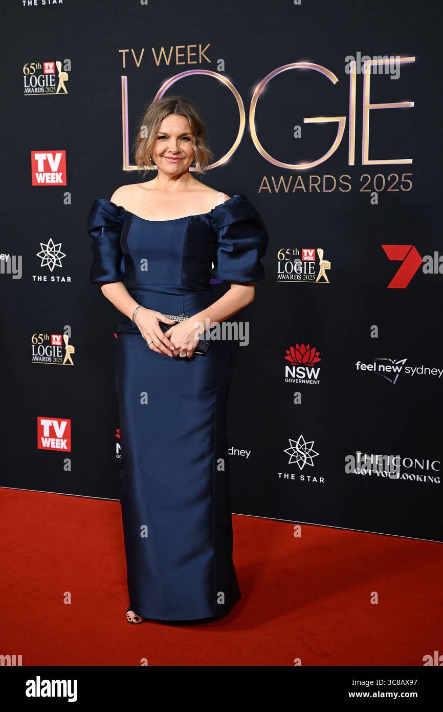 Justine Clarke attends the 65th Television Week Logie Awards red carpet ...