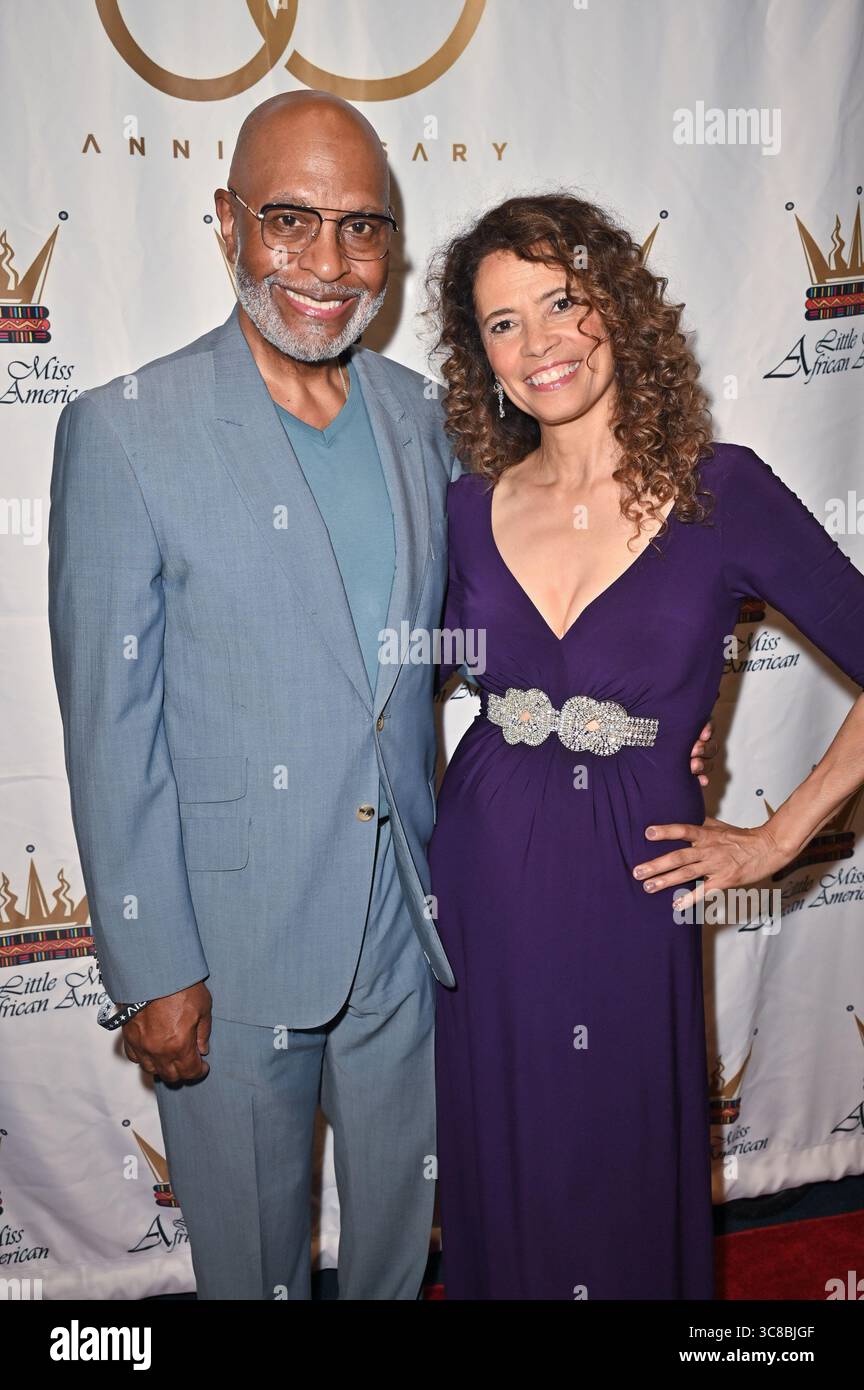 Hollywood, CA USA - August 3, 2025: James Pickens Jr, Erica Gimpel ...
