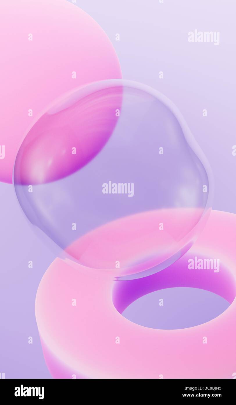 Magenta abstract bubbles and spheres background, mobile phone wallpaper ...