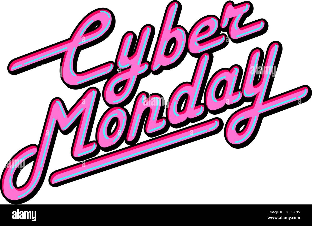 Cyber monday sale text retro Stock Vector Images - Alamy
