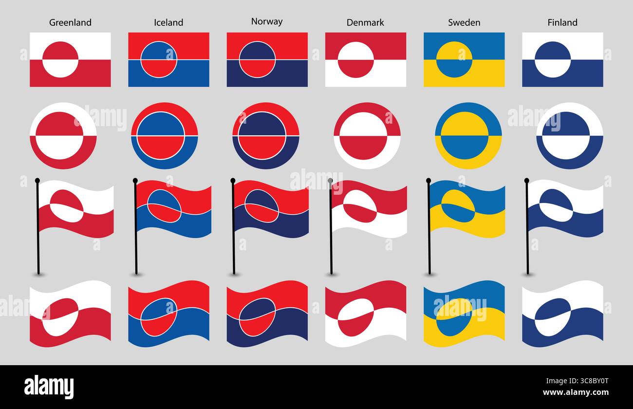 Denmark faroe islands flags Stock Vector Images - Alamy