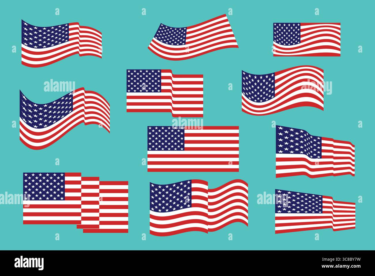 With american flags Stock Vector Images - Alamy