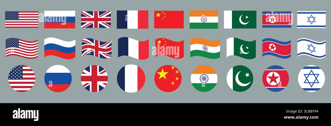 Collection of National Flags from Around the World Stock Vector Image ...
