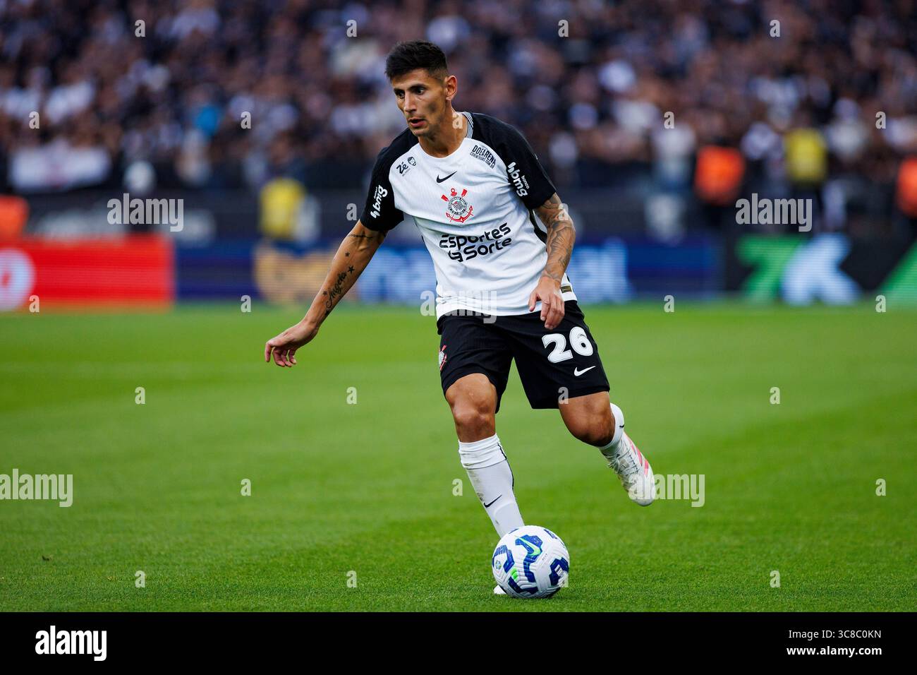 São Paulo, Brazil - August 03: Fabrizio Angileri of Corinthians looks ...