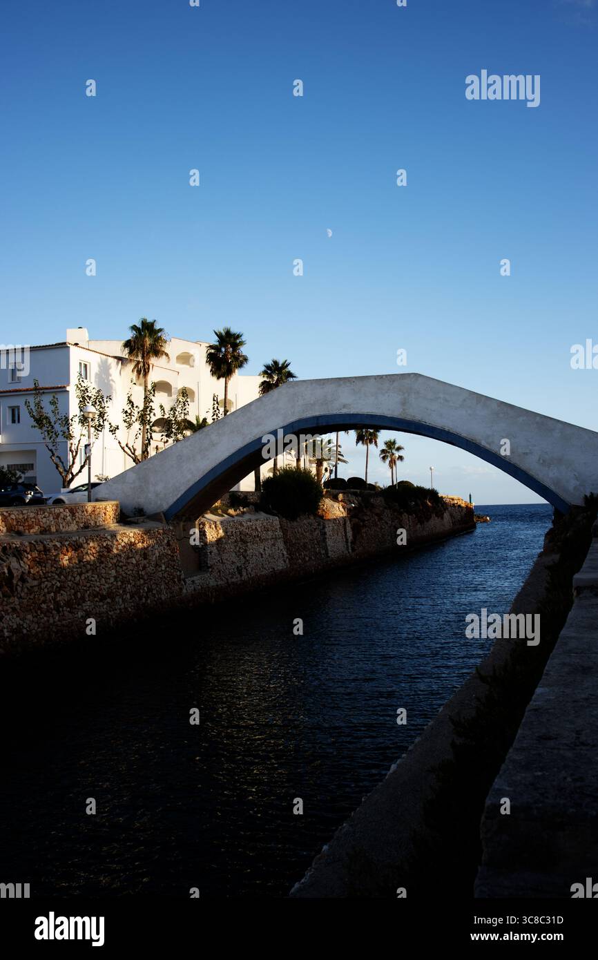 CALA EN BOSCH, MENORCA, SPAIN - SEPTEMBER 23, 2023 the only pedestrian ...