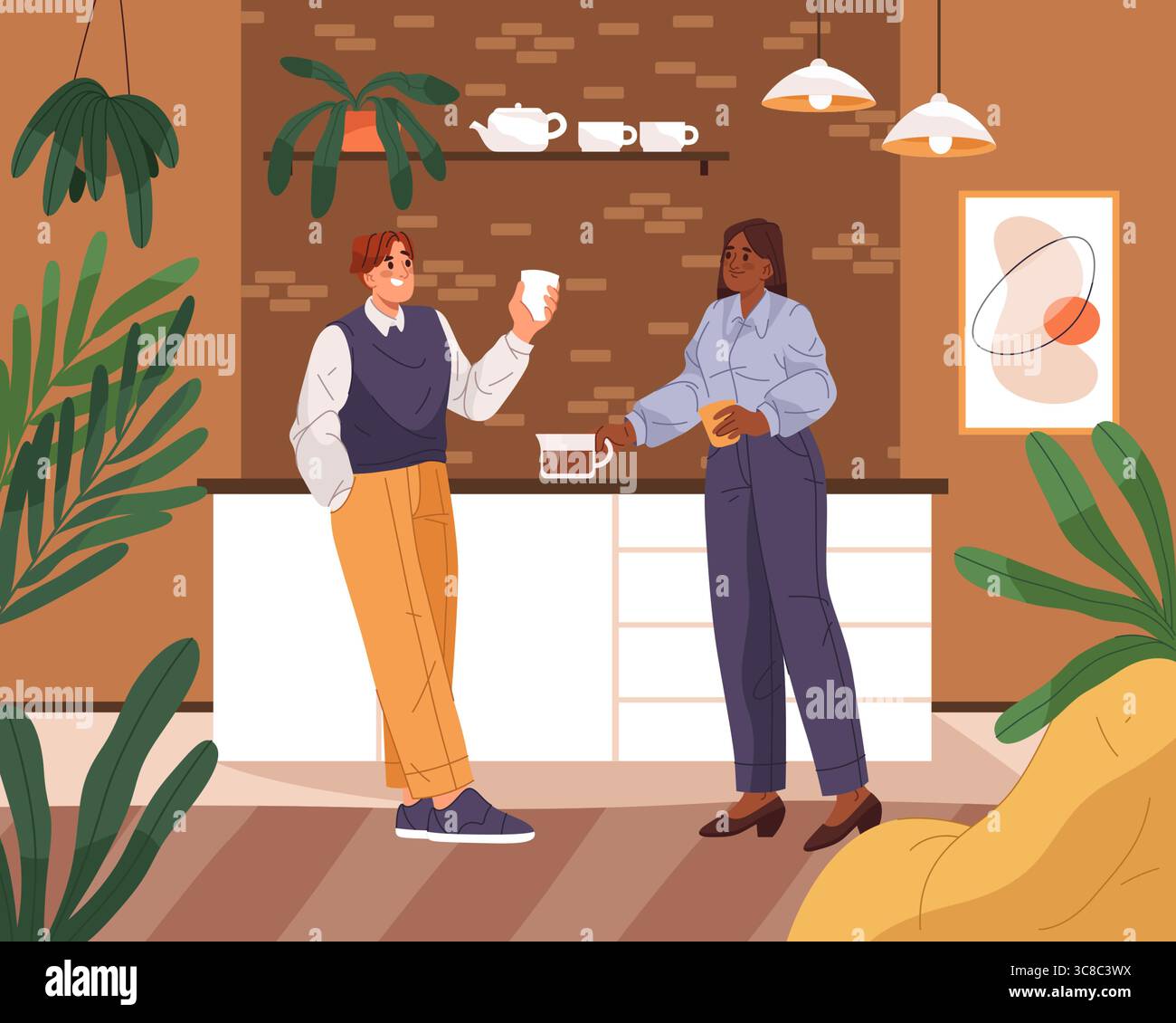 Informal work environment Stock Vector Images - Alamy