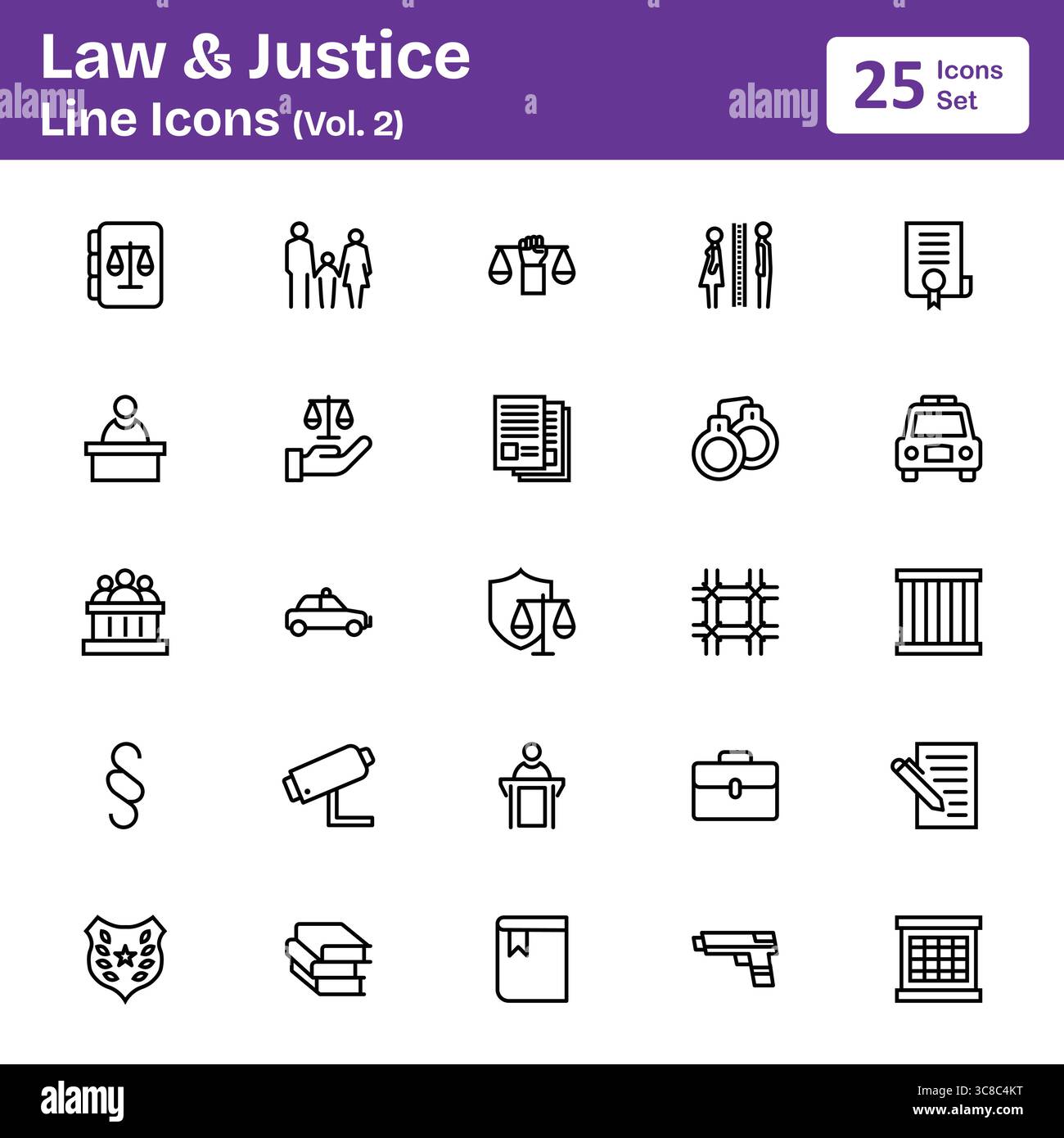 Symbols law justice jury Stock Vector Images - Alamy