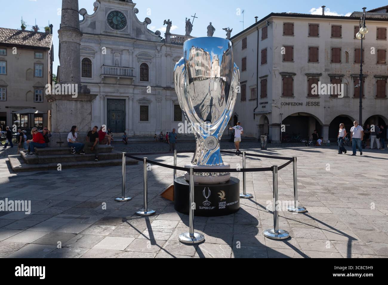 Udine, Italy (3rd August 2025) - The giantic reproduction of the 2025 ...