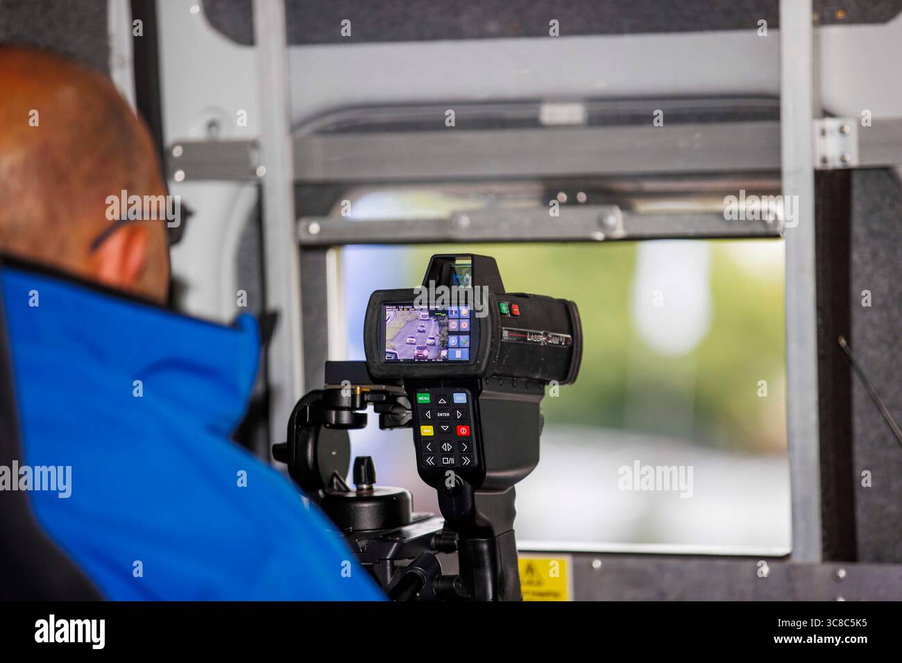A Northern Ireland Road Safety Partnership (NIRSP) speed camera van ...